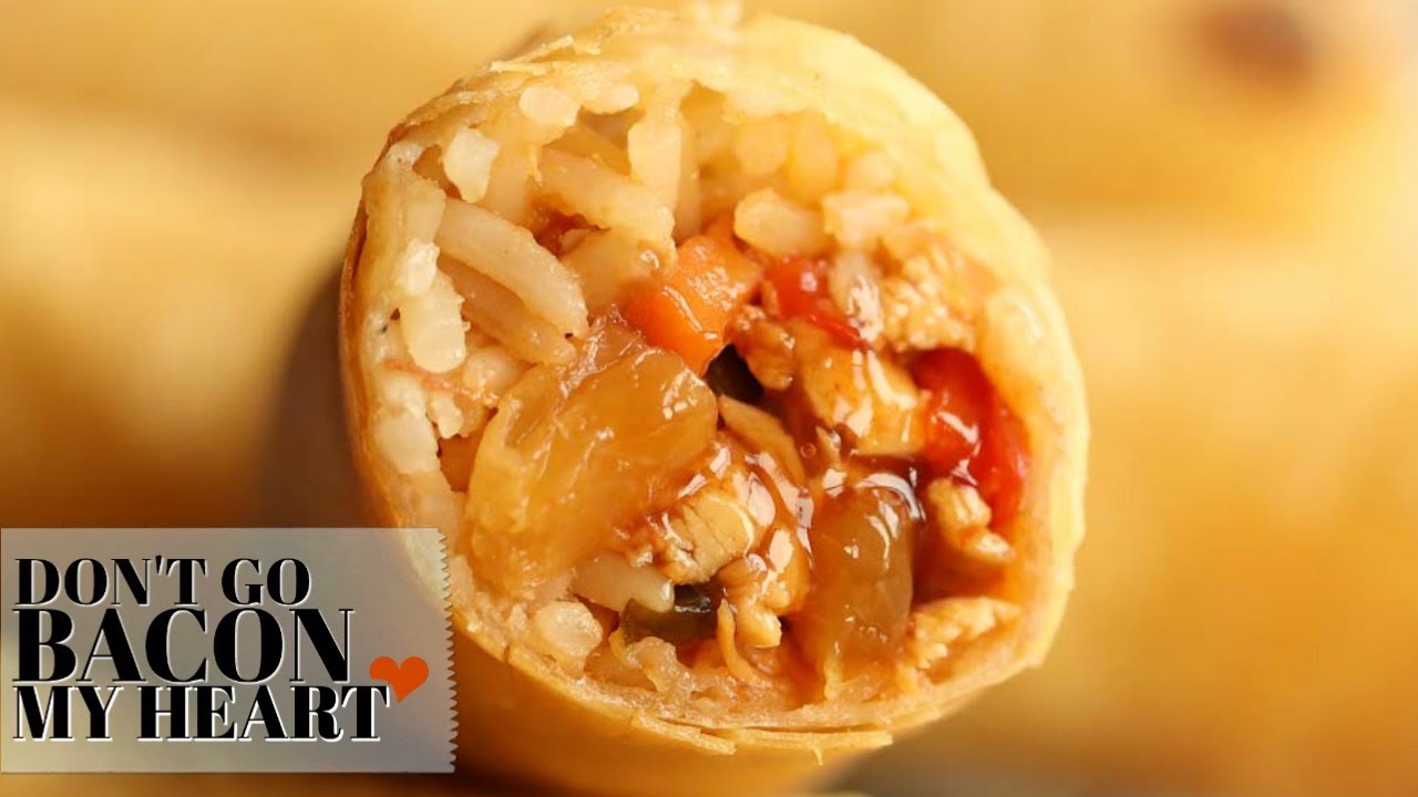 Sweet and Sour Chicken Spring Rolls - YouTube
