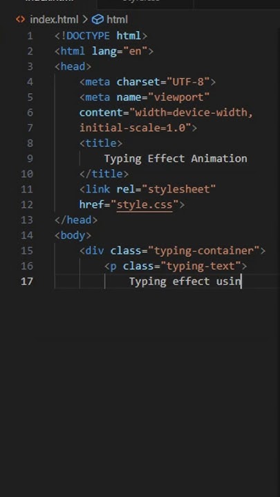 Typing Effect Animation with HTML and CSS | ASMR Coding Tutorial - YouTube