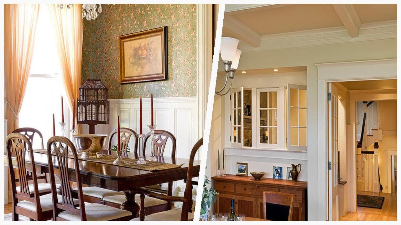 75 Victorian Medium Tone Wood Floor Dining Room Design Ideas You'll ...