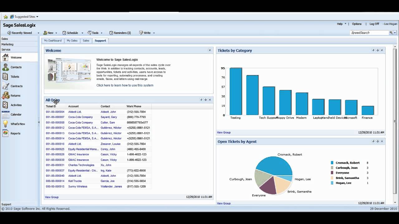 SalesLogix Support Agent Console - SalesLogix Demo Series - YouTube