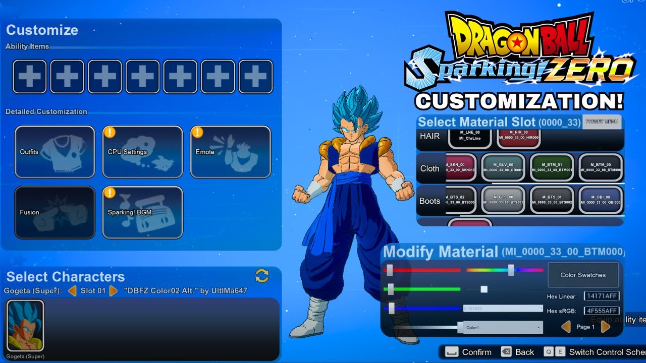 NEW Character Color Customization Full Roster w/Gameplay! | Dragon Ball ...