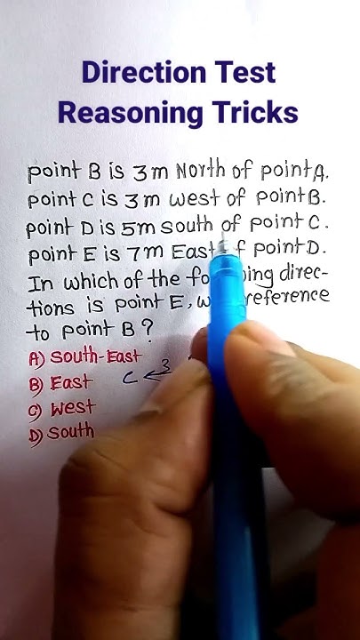 Direction Test | Direction and Distance Reasoning Tricks| Reasoning ...