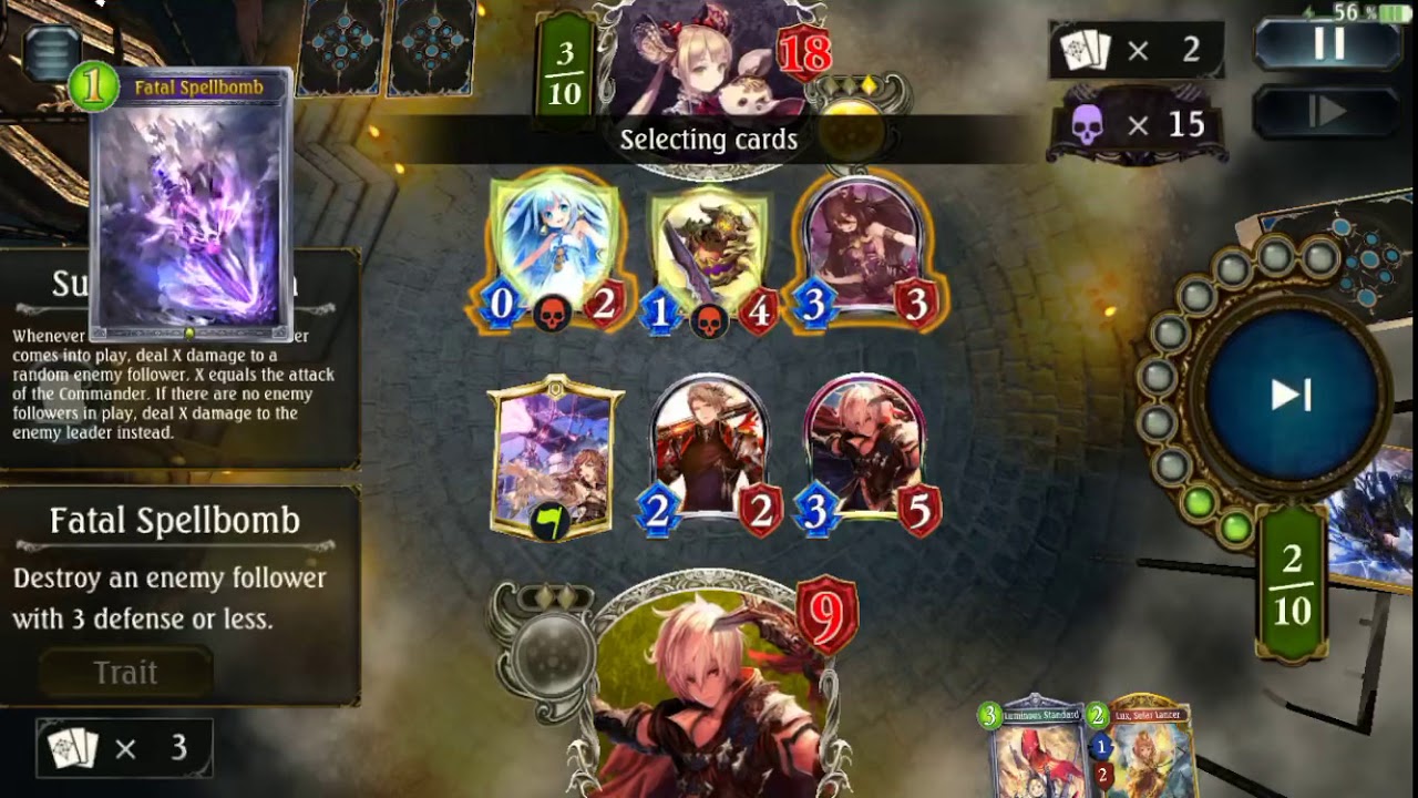 Shadowverse Swordcraft(Midrange Cannon) vs Bloodcraft - YouTube