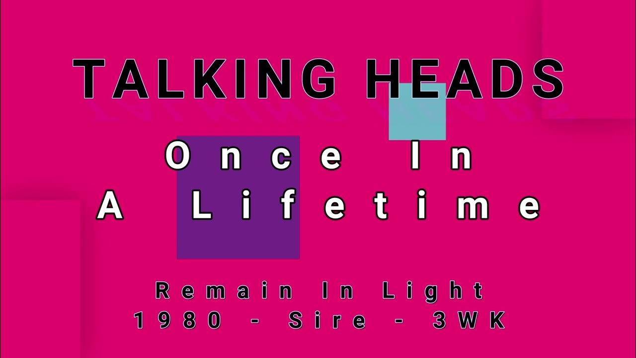 Talking Heads Once In A Lifetime Vinyl Youtube