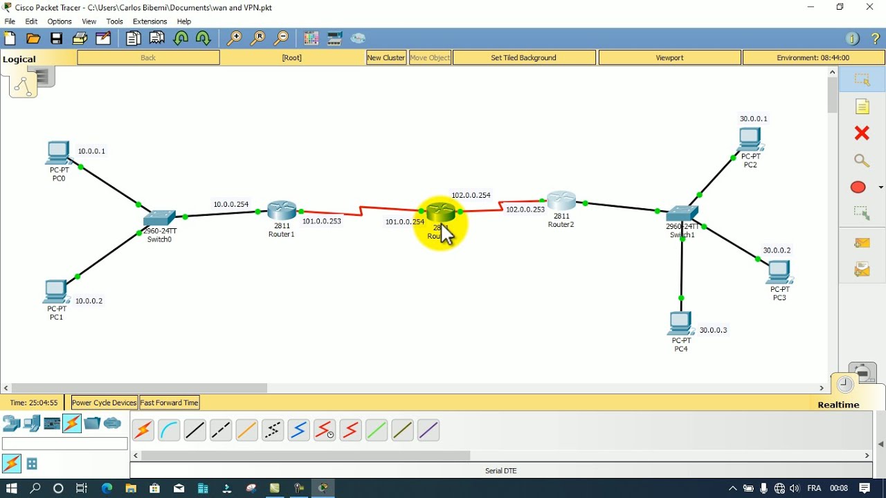 Simulation WAN et VPN ipsec sous Cisco packet-tracer de A à Z - YouTube