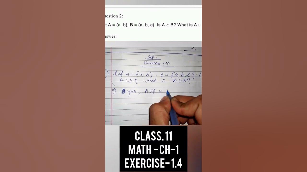 class 11 math exercise 1.4 questions no. 1 and answers video for you #education #class11#ch1 # ...