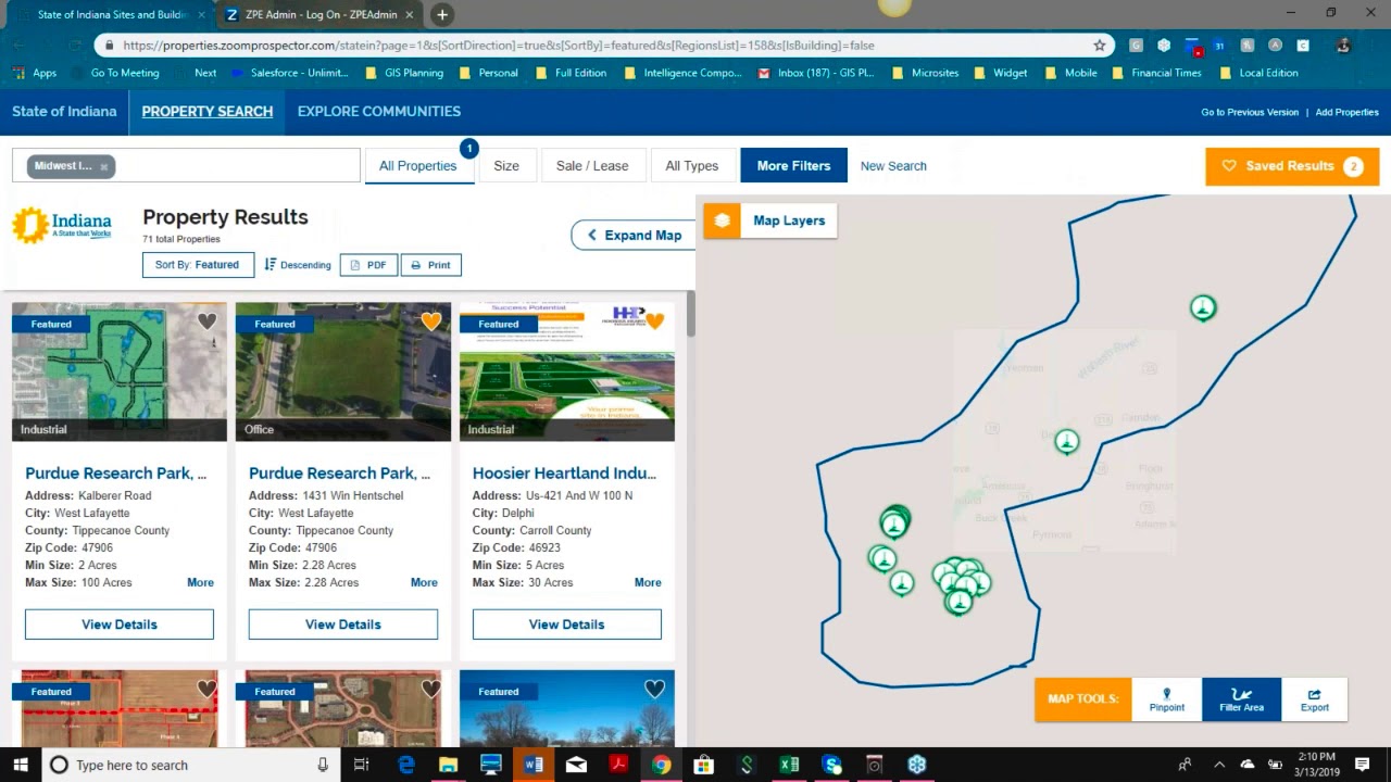 Tour the new GIS Planning ZoomProspector for Indiana Communities - YouTube