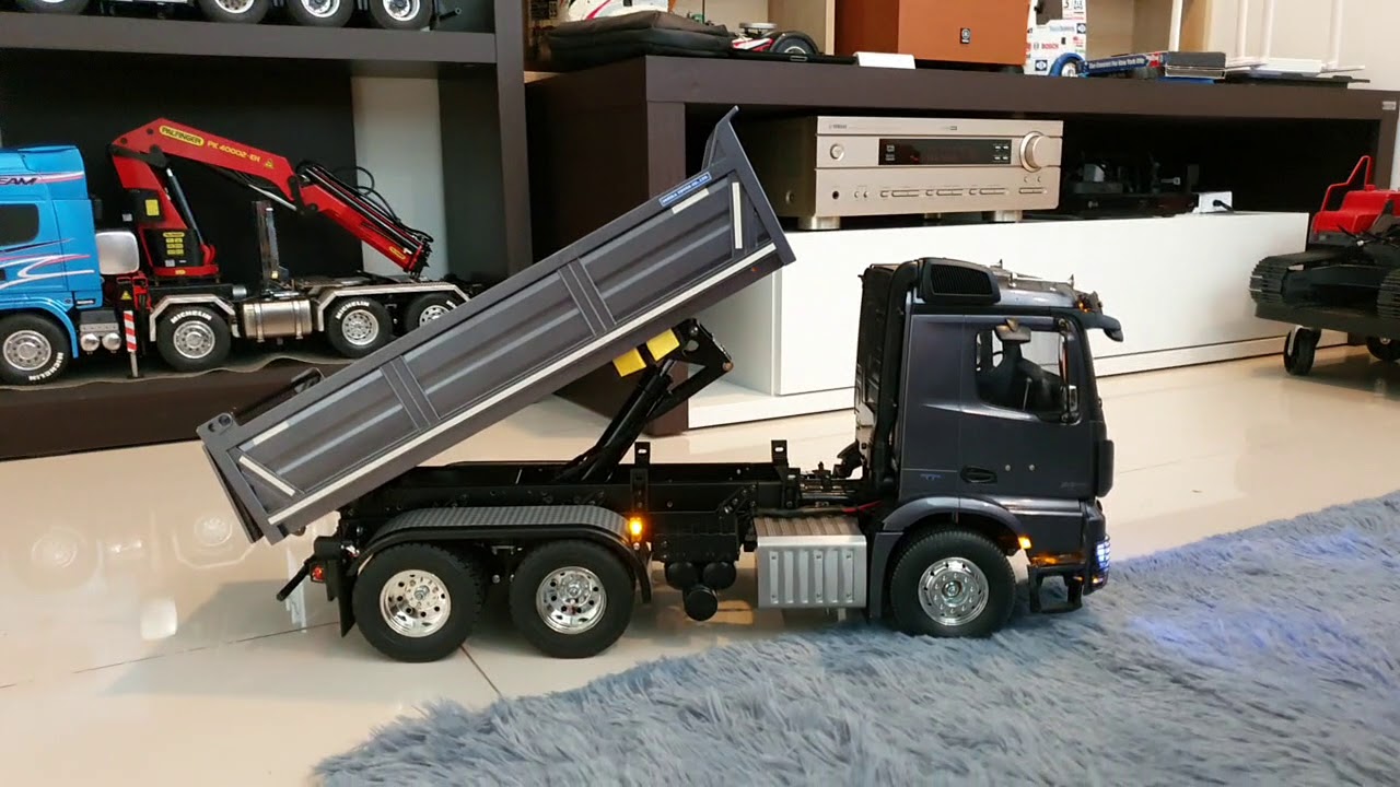 rc truck 1/14 Tamiya Arocs 3348 Dump Truck with Hydraulic system. - YouTube