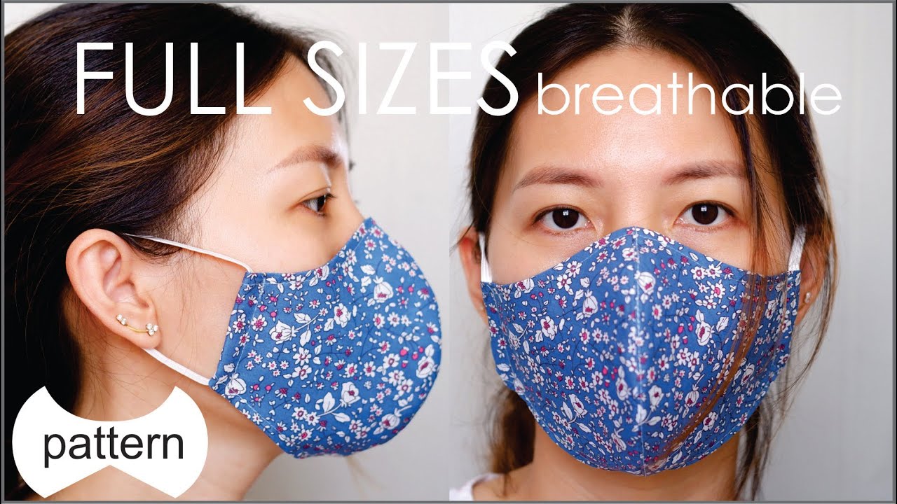 [Fast & Easy] How To Make A Very Breathable Face Mask | Full Sizes PDF ...