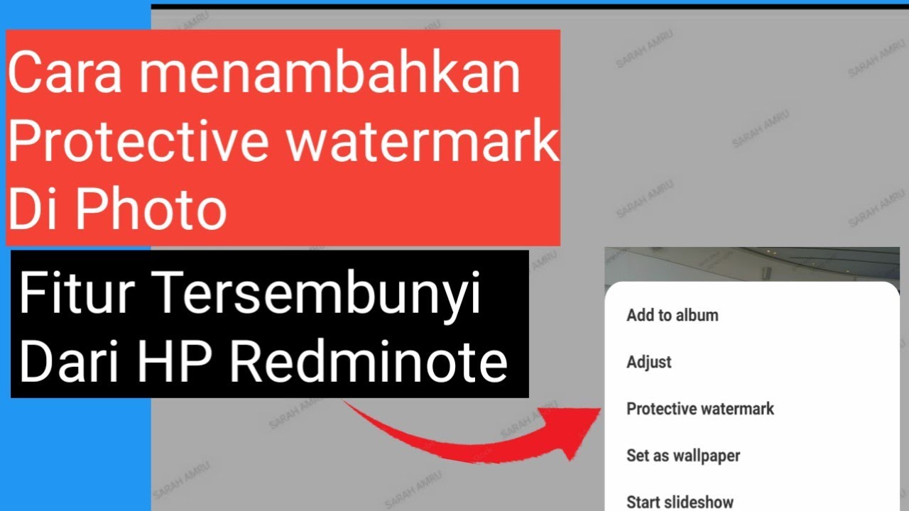 Cara Menambahkan Watermark Di Photo || Protective Watermark Di Android ...
