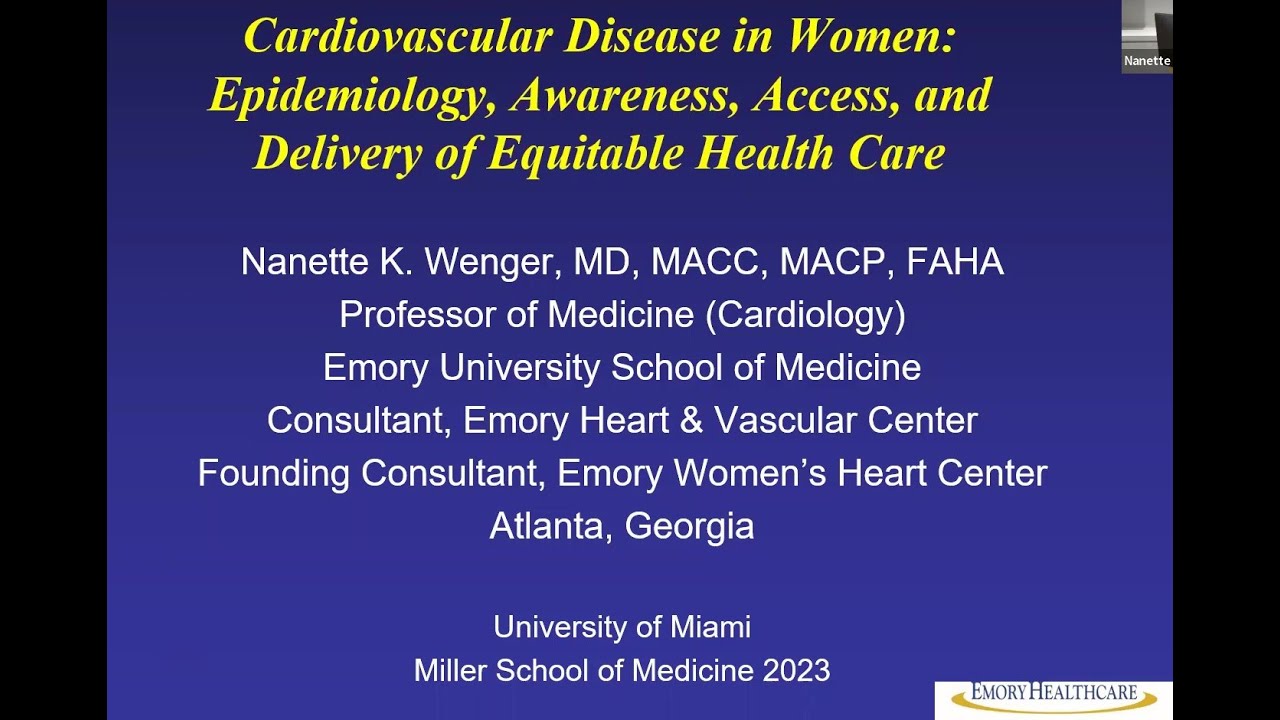 2023-06-14 UM / JMH Cardiology Grand Rounds - Nannette Wenger, MD ...
