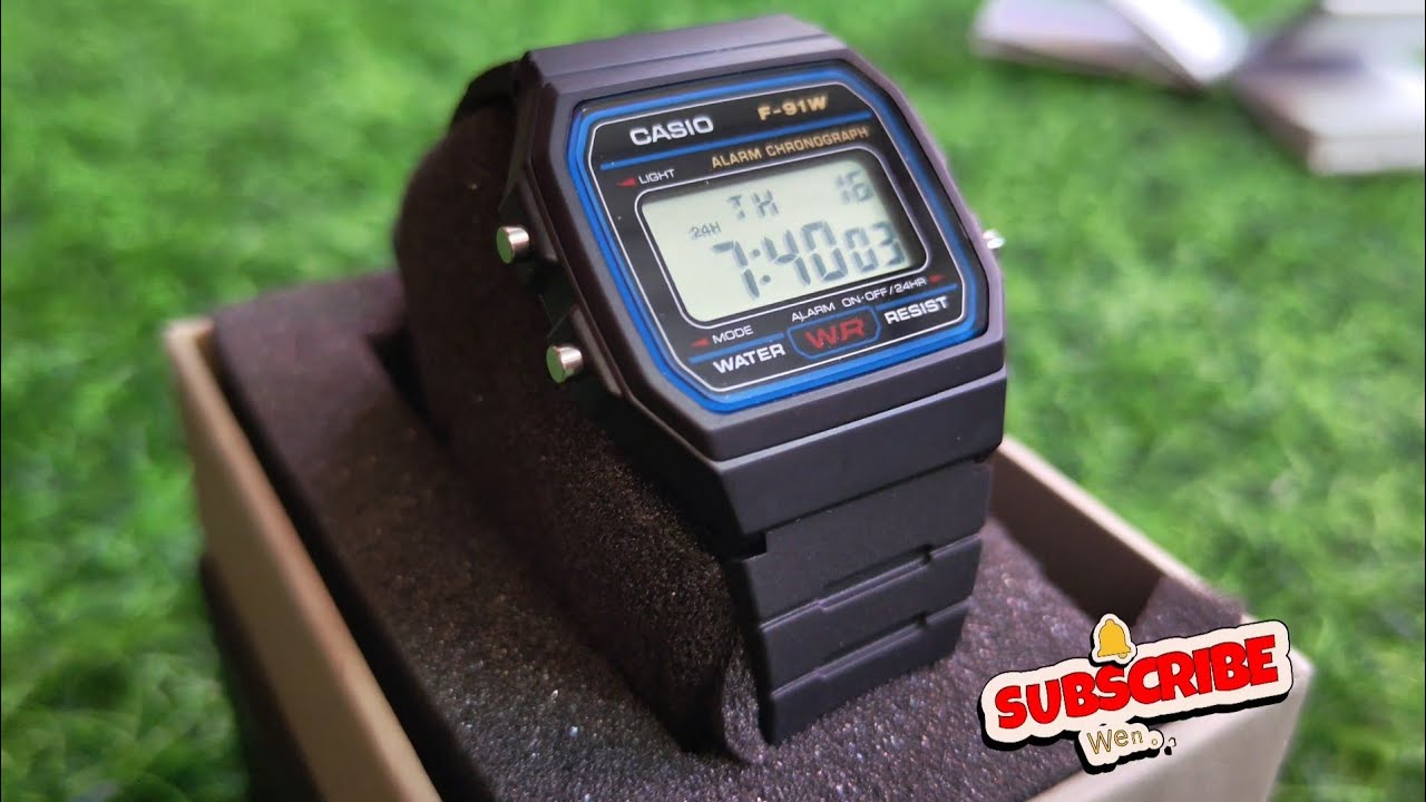 Casio Youth Series Digital Black Dial Unisex Watch - F-91W-1Q(D002 ...