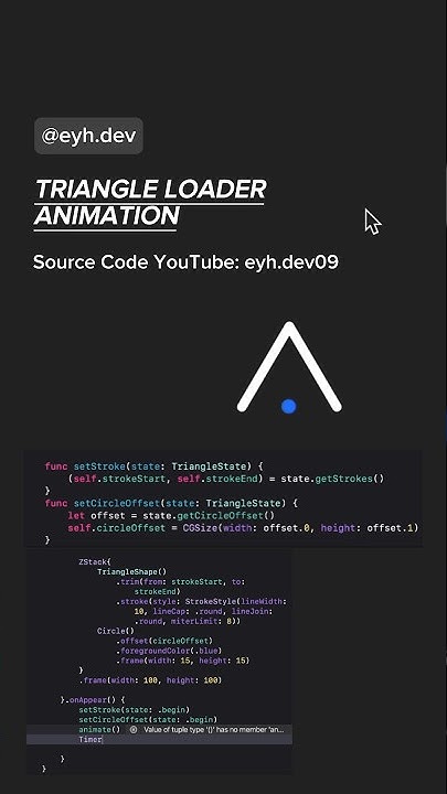 Triangle Loader Animation Swiftui Youtube