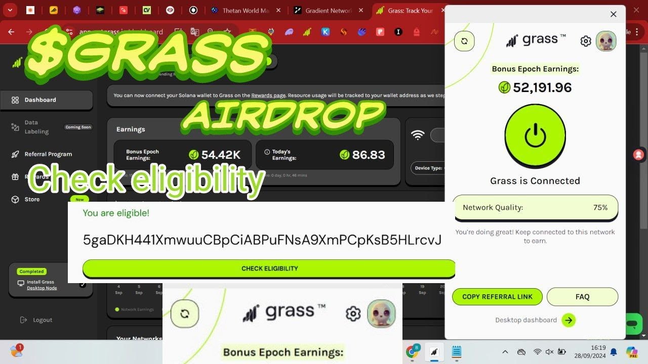 Airdrop $Grass Update Tutorial Cara Cek Eligibility - YouTube