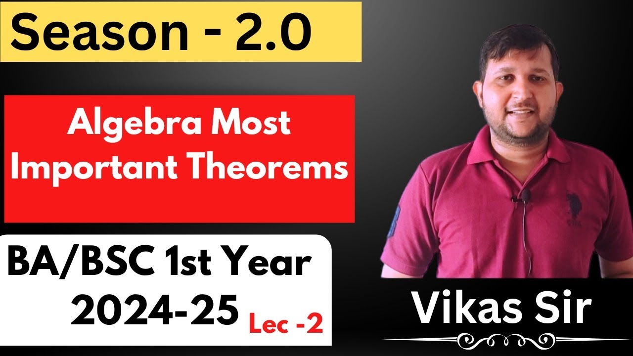 Algebra theorems | BA/Bsc 1st year math algebra | Unitary matrix ...