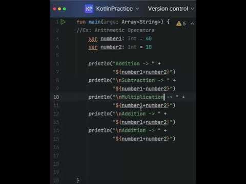 Arithmetic Operator in Kotlin | Shorts of Kotlin #shorts #kotlin - YouTube