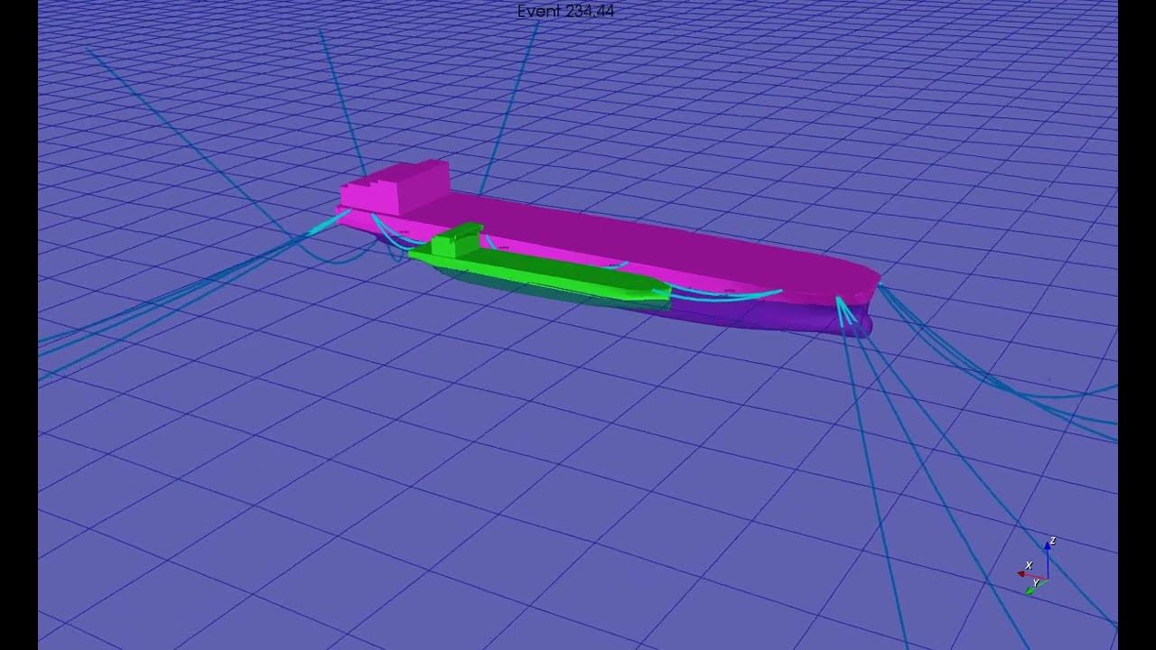 Side-by-side Mooring FPSO-Tanker using Moses Bentley - YouTube