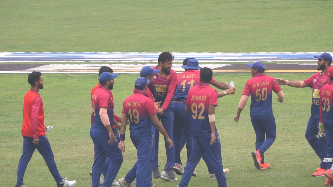Weird celebration move between Rohan Mustafa and Asif Khan after Rohan ...
