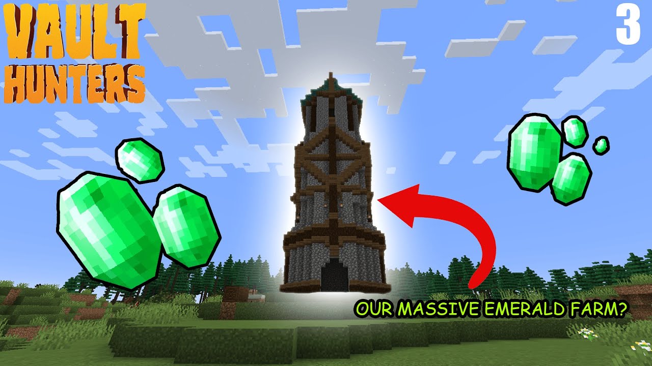 Vault Hunters - EMERALD FARM (Modded Minecraft) - YouTube