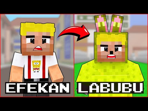 EFEKAN LABUBU'YA DÖNÜŞTÜ! 😱 - Minecraft