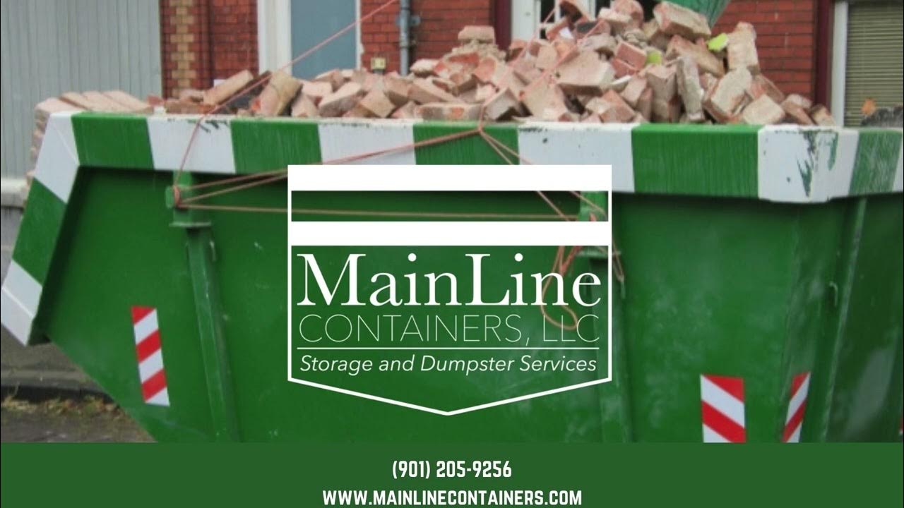 Dumpster Rental Memphis TN - MainLine Containers - 901-205-9256 - YouTube