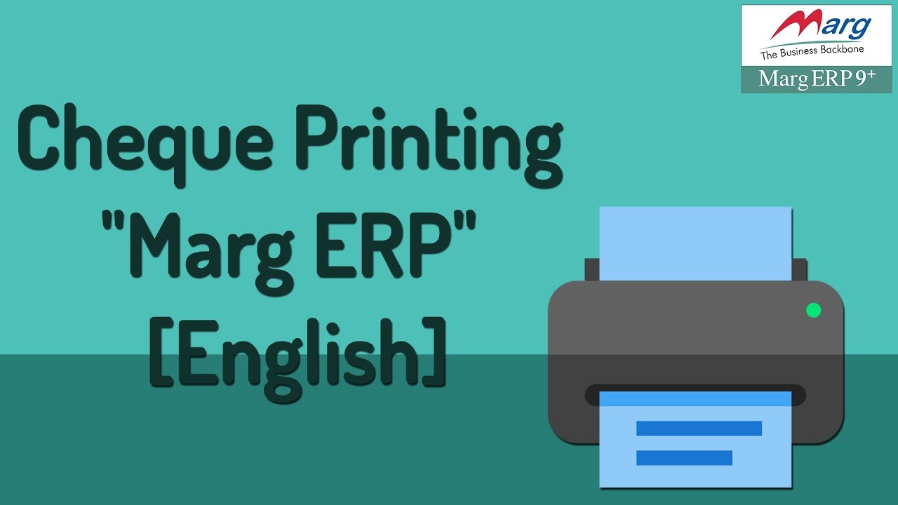 Cheque Printing in Marg ERP [English] - YouTube