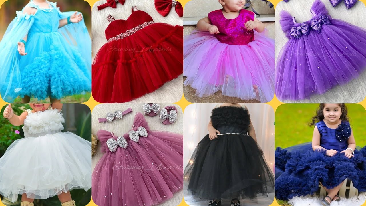 Baby Girl Net Frock Design/Net Frock Design For Baby Girl/Baby Girl ...