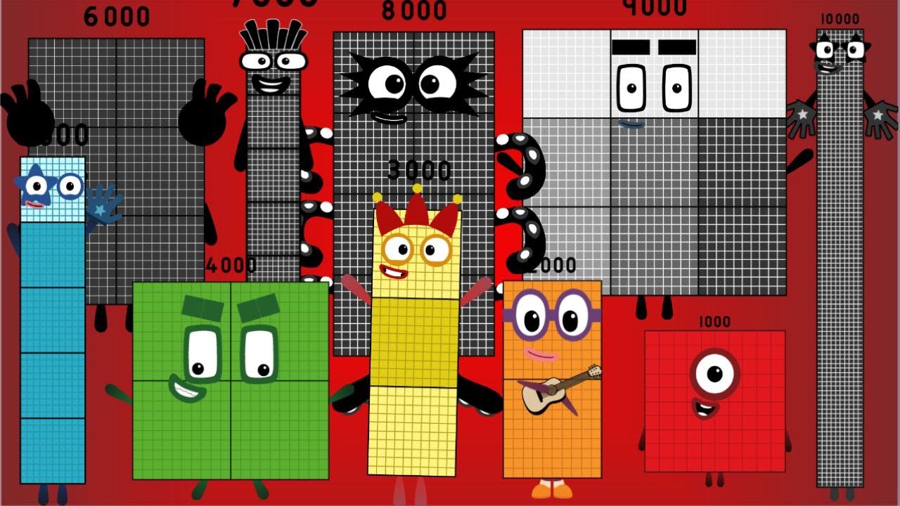 Negative vs Normal! Numberblocks Band Reimagined (1000-10000 ...