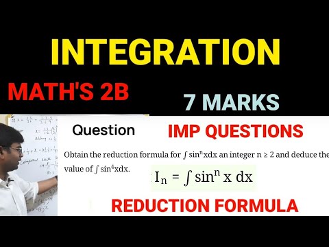 REDUCTION FORMULA|INTEGRATIONS|REDUCTION FORMULA reduction formula sin ...