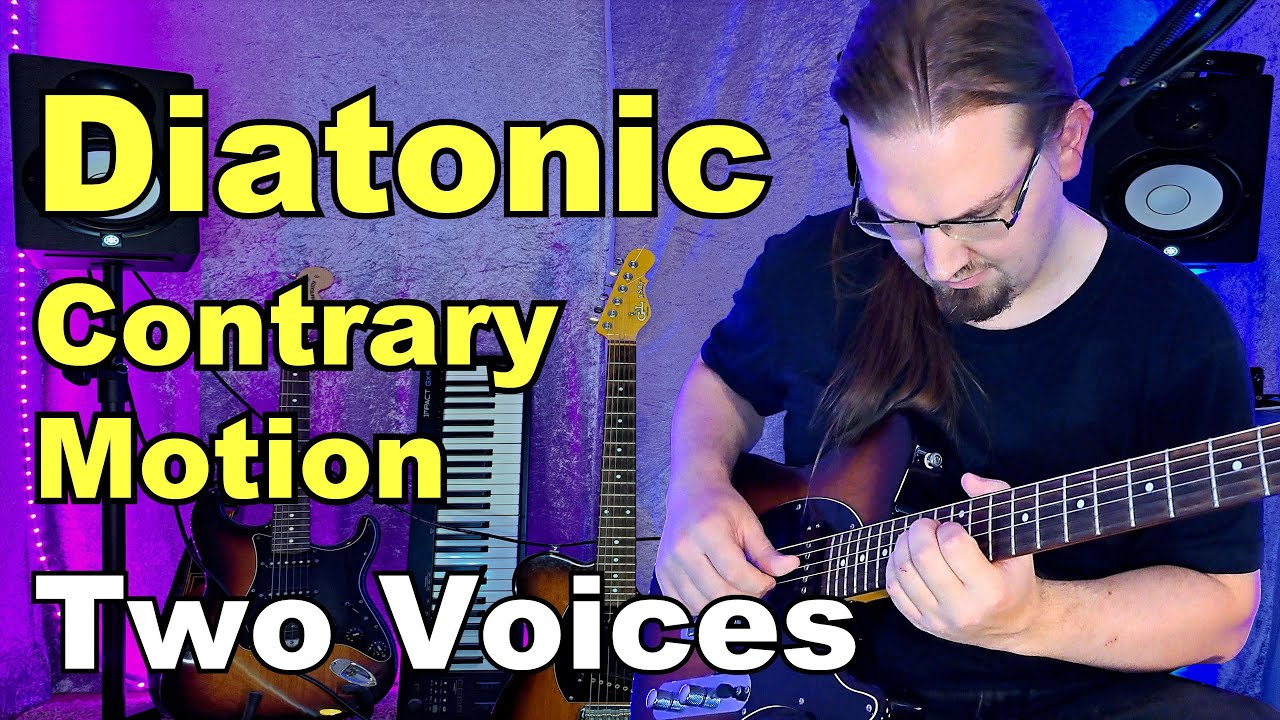 Two Voices in Diatonic Contrary Motion – Guitar Example - YouTube