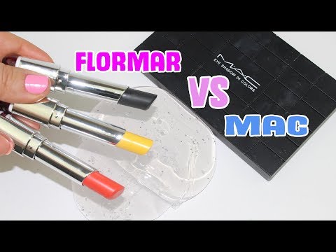 MAC vs FLORMAR Slime Süsleme Challenge!! | Makeup Slime Mixing, Ruj ve Far Slime Karıştırma! Oyuncak
