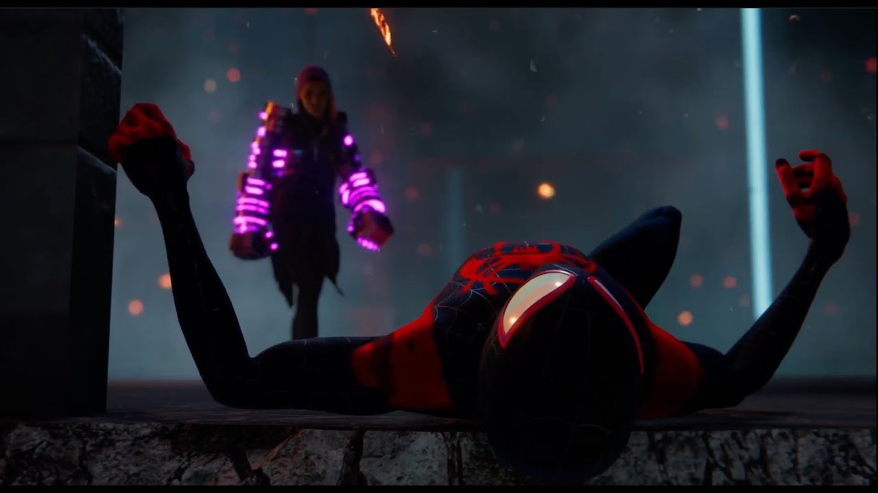 Miles Morales: Final fight scene with Phin - YouTube