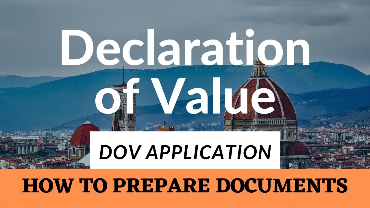 How to prepare documents for DOV application | Italy student visa ...