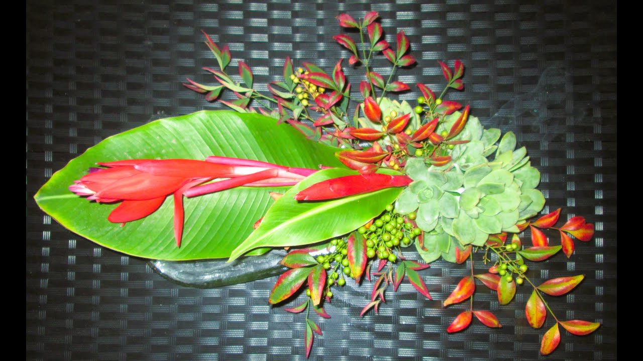 Bromeliad blossom tropical arrangement (Spring Florals Series 2) - YouTube
