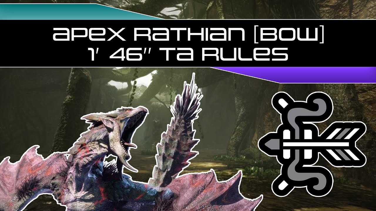 [Monster Hunter: Rise] Apex Rathian 1'46'' TA Rules (Bow) - YouTube