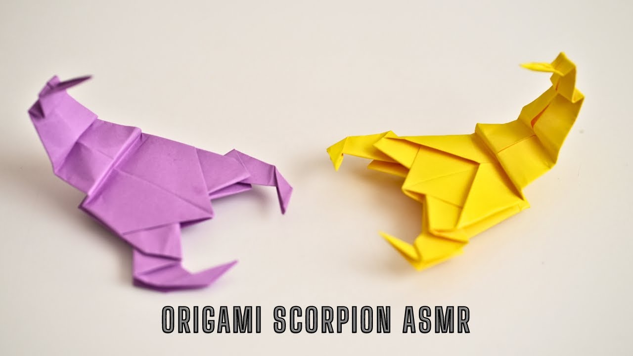 Paper ASMR | How to make paper scorpion | Paper craft | Origami ...