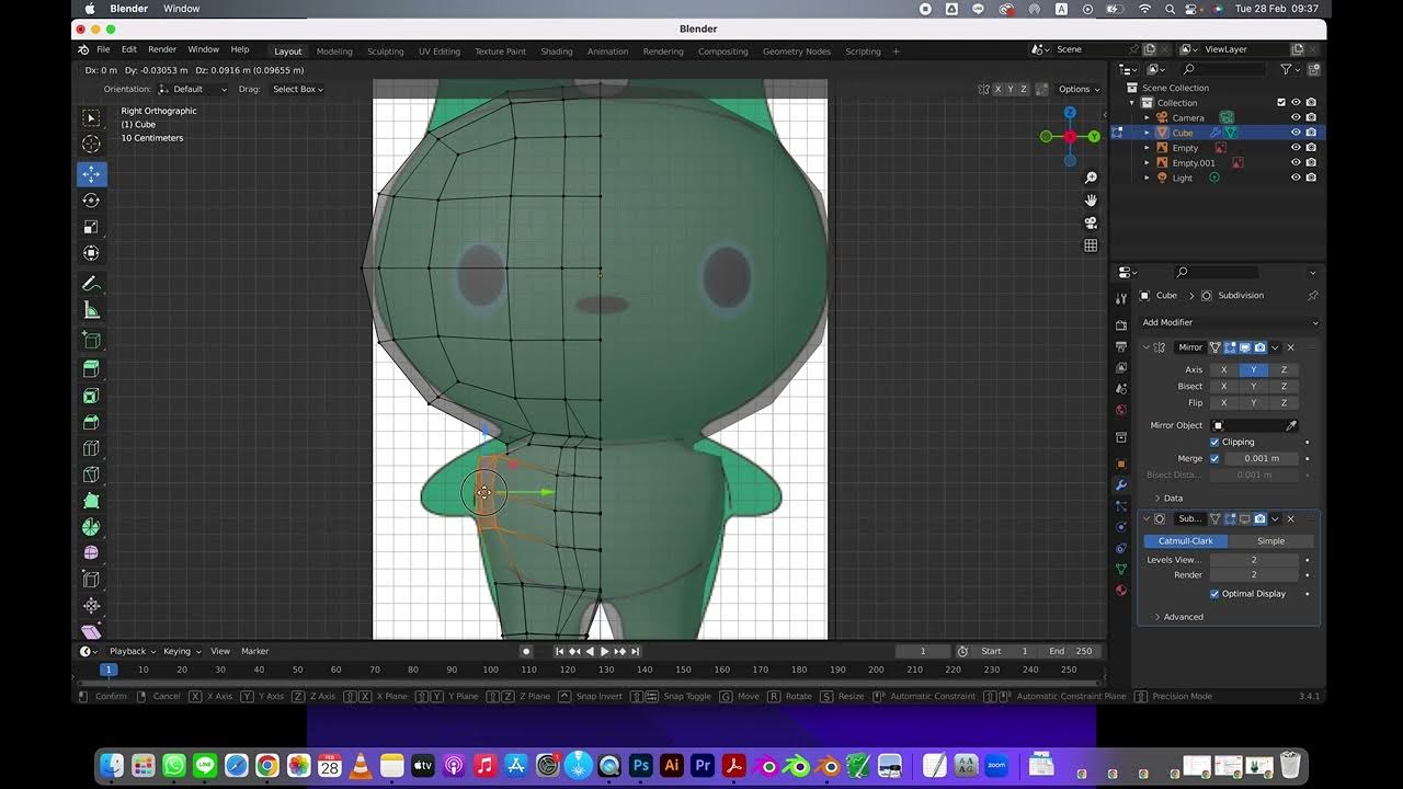 Hiroshii Yoshi Blender Character Model Tutorial for Beginners P02 - YouTube