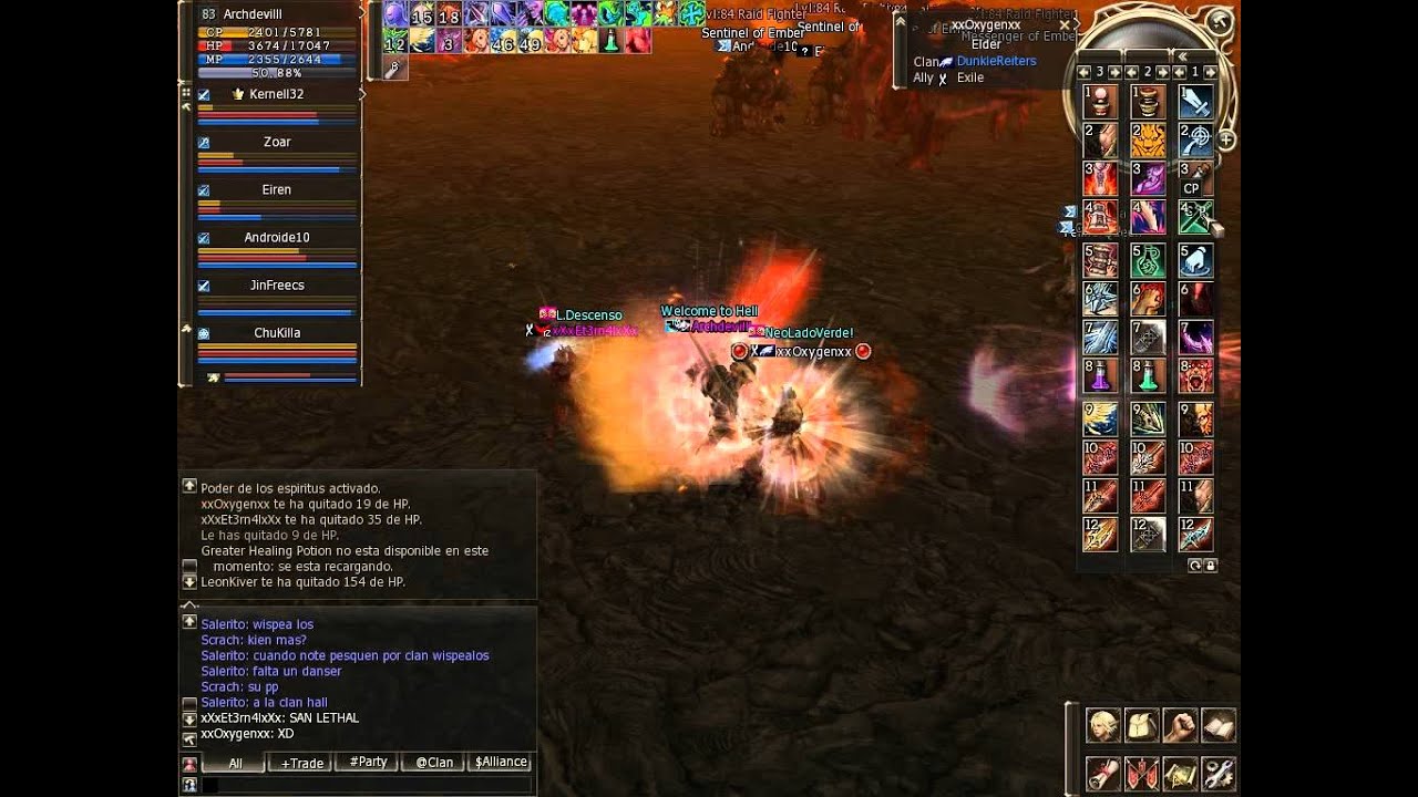 Lineage 2 titan ember under attack!!!! - YouTube