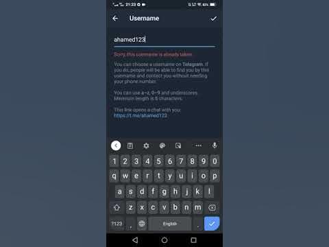 How to add username on Telegram - YouTube