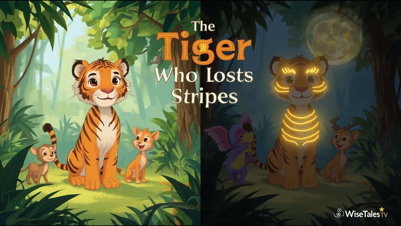 The Tiger Who Found His True Strength 💛🐯 ||English Moral Story For Kids ...