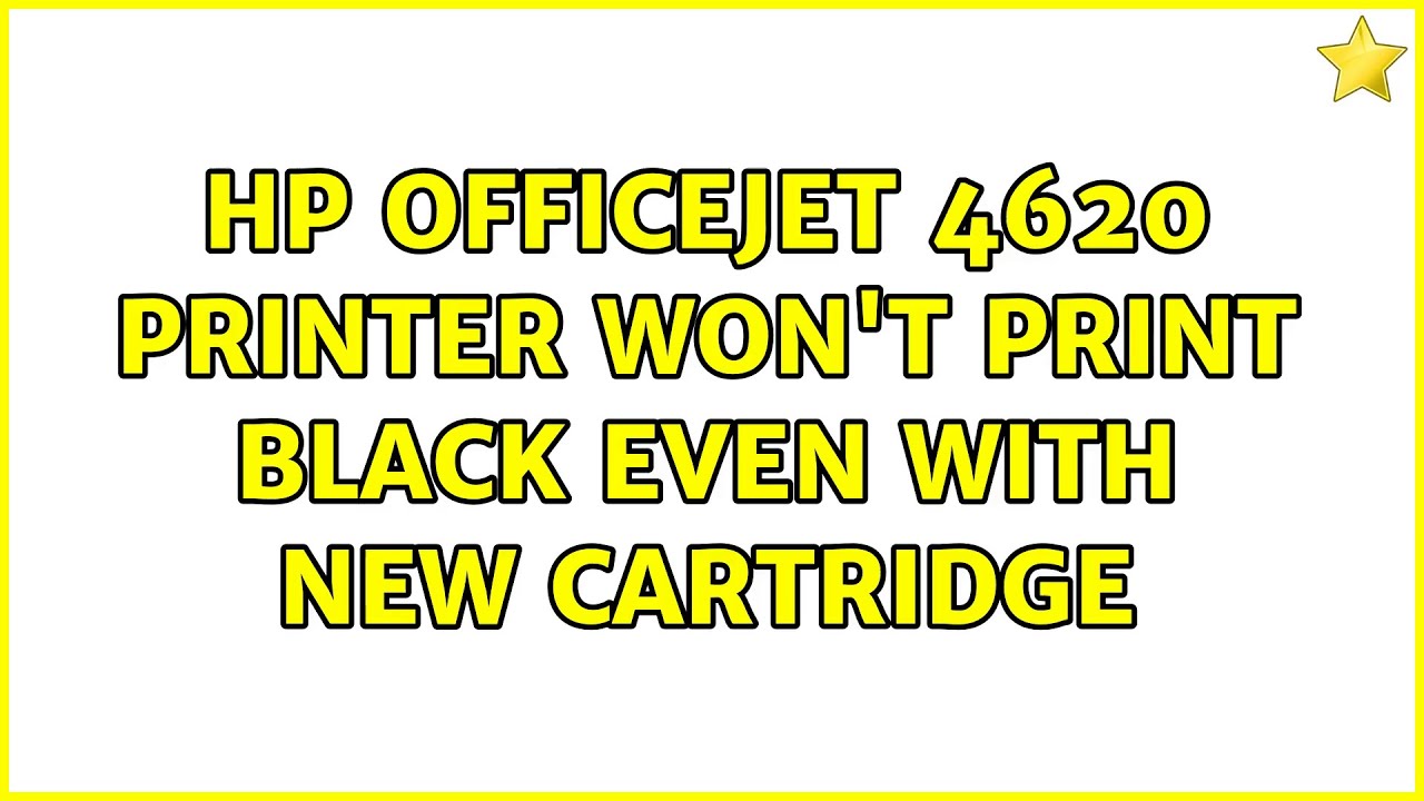 HP Officejet 4620 Printer Won t Print Black Even With New Cartridge hp-officejet-4620-printer-won-t-print-black-even-with-new-cartridge