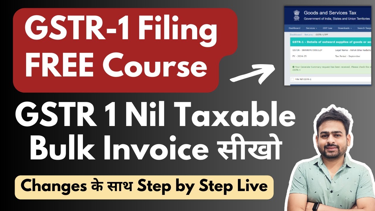 GSTR 1 Return Filing | How to File GSTR 1 | GSTR1 Kaise Fill Kare | GST r1 Filing | File GSTR 1 ...