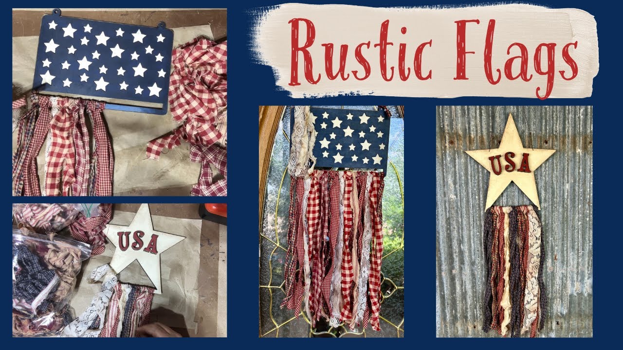 Americana Decor DIY ~ Patriotic Rag Flag DIY - YouTube