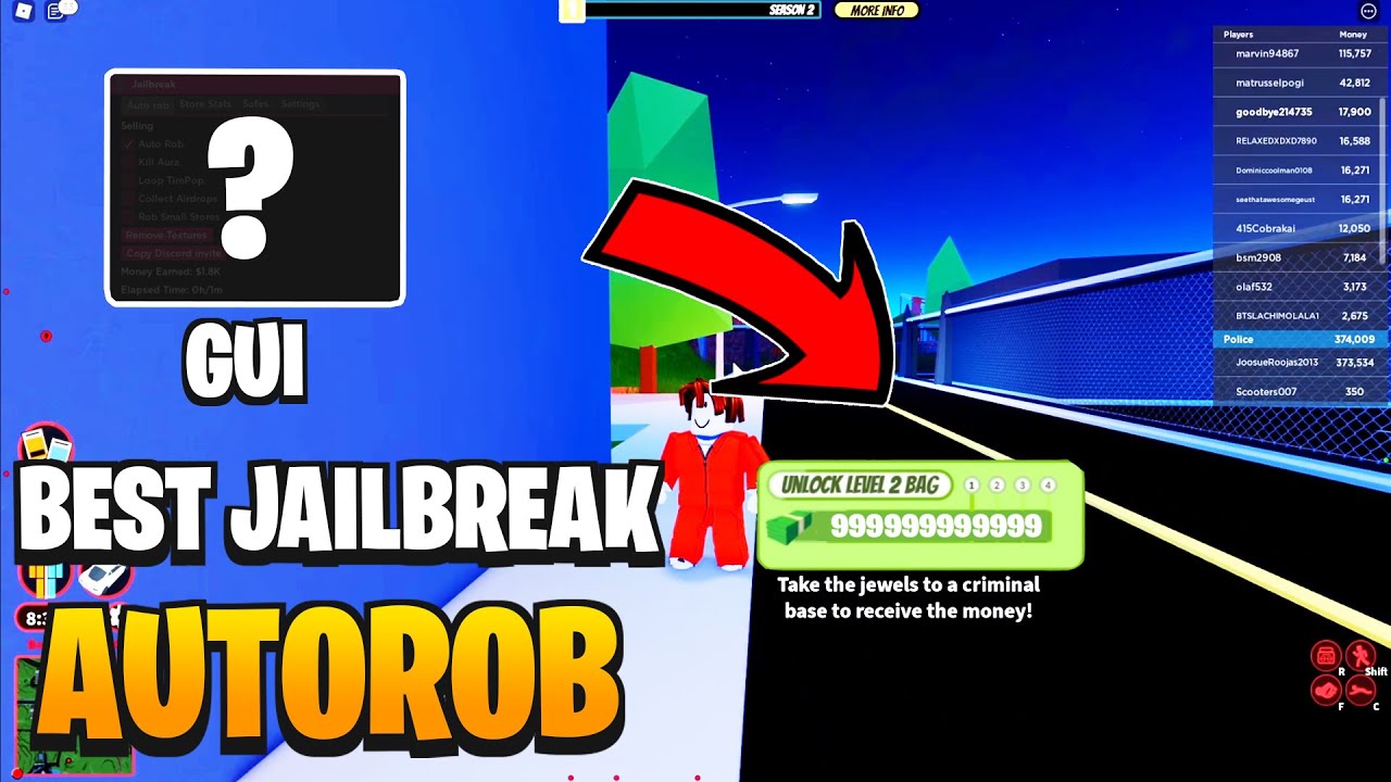 The Best Jailbreak Auto Rob GUI In Roblox (Working March 2021 ...