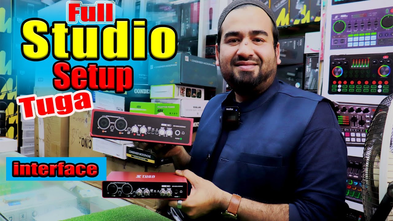 tuga C22 || প্রফেশনাল স্টোডিও সেট আপ || USB microphone, interface ...