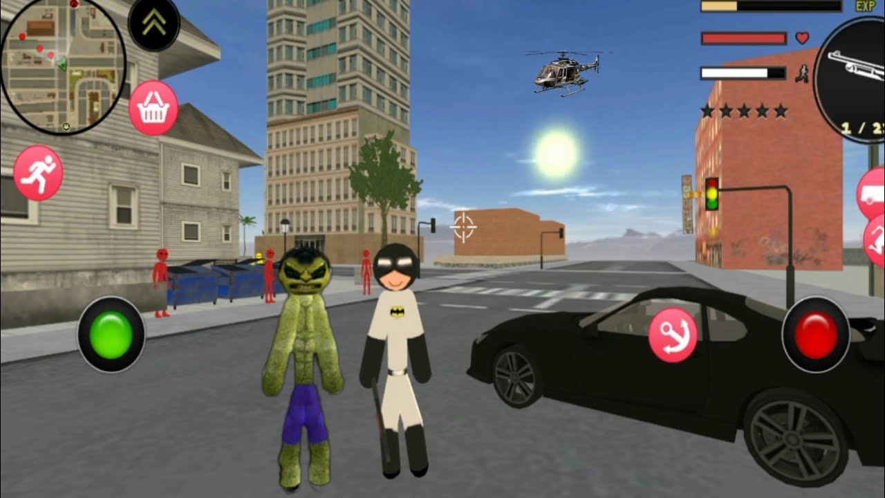 Batman Stickman Rope Hero #5 - Android Gameplay - YouTube