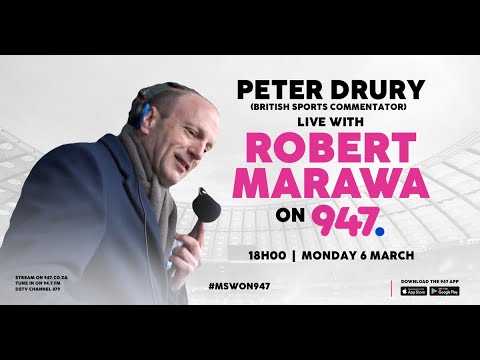 Renowned British sports commentator Peter Drury talks to Robert Marawa ...