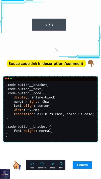 Create Animated Code Invent Button using HTML CSS #coding #webdevelopment - YouTube