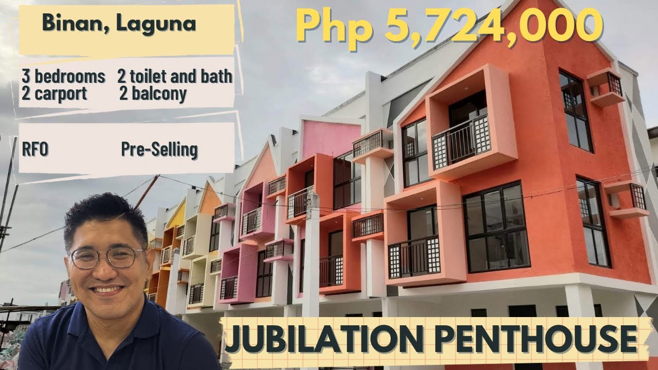 JUBILATION PENTHOUSE | 3-storey townhouse | Biñan Laguna| 3br 2t&b ...