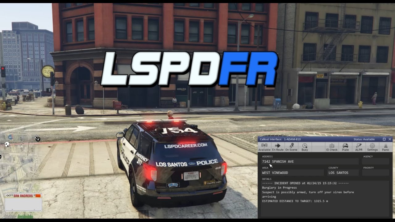 First day on the job as a Cop in gta lspdfr [GAME PLAY ONLY] - YouTube
